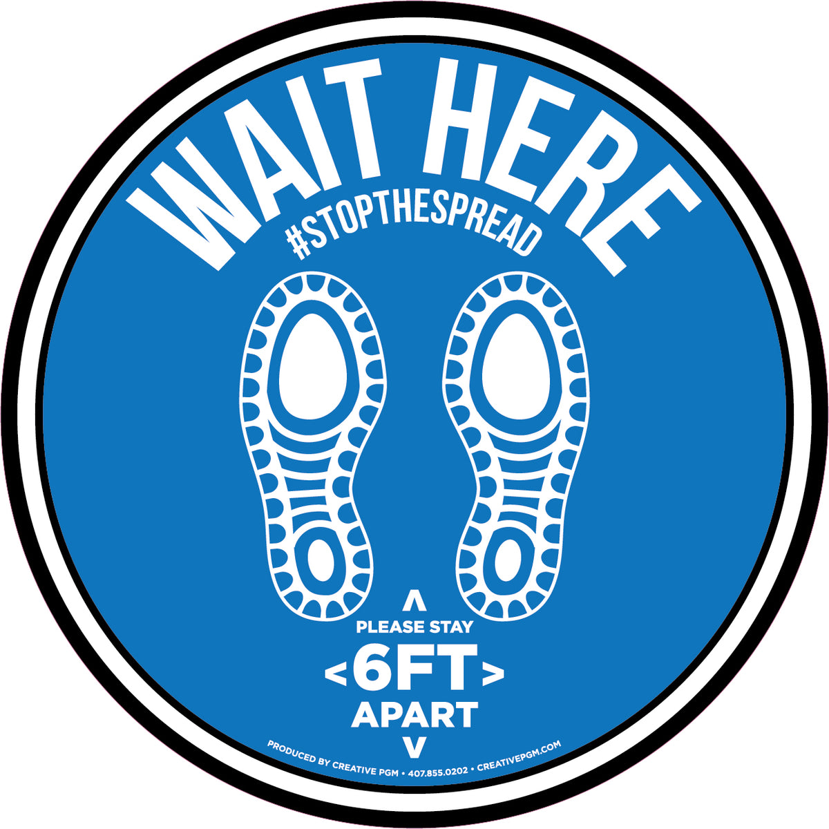 "Wait Here" Floor Graphic – CREATIVE PGM